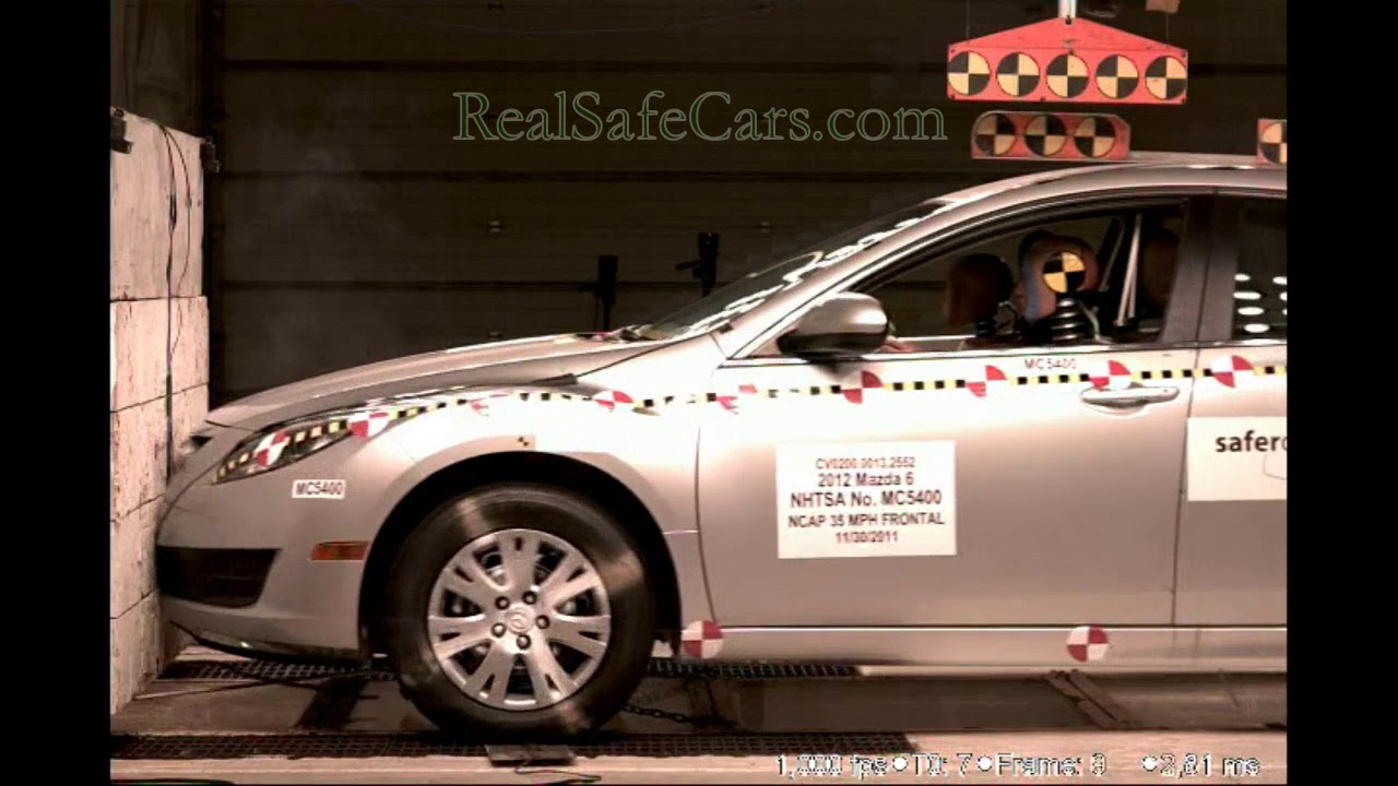 Mazda 6 (2010-2013) Crash Tests (Side-Pole, Front, Side) - YouTube