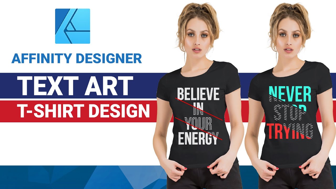 Affinity Designer | Text Art T-shirt Design - YouTube