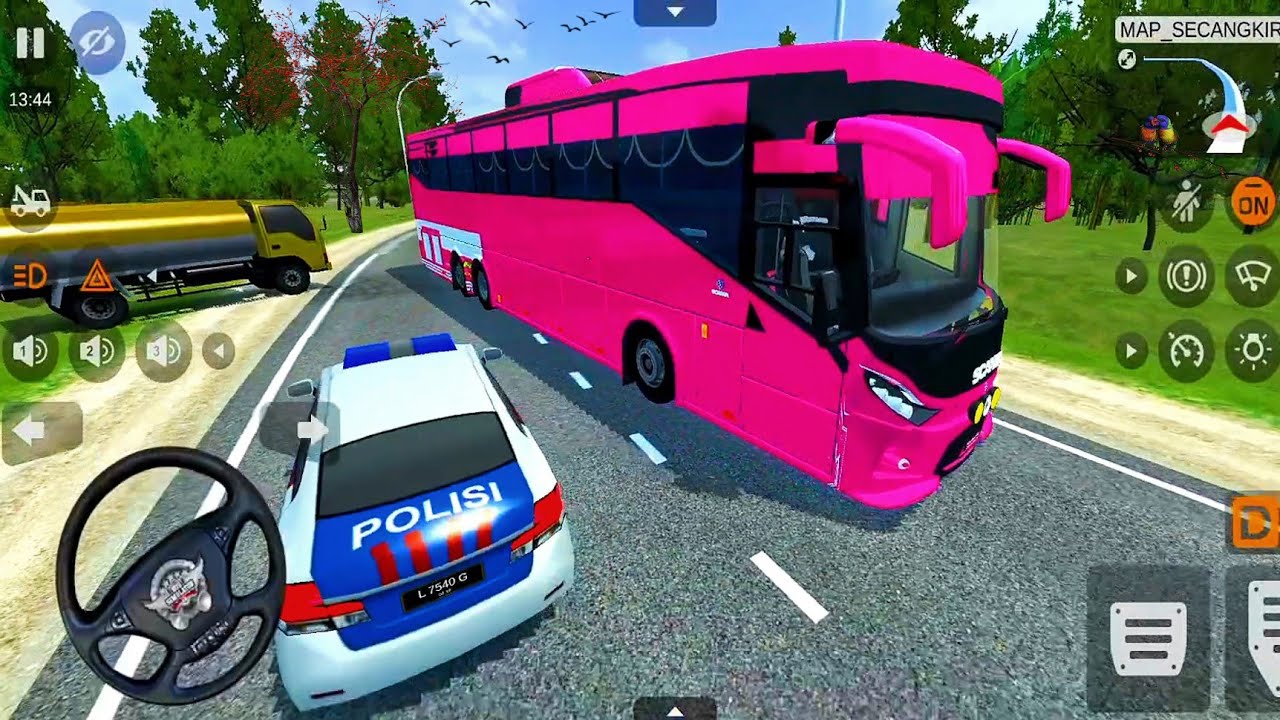 SKS Scania K410iB Multi Axle Bus Mod : Map Secangkir Kopi Road Drive ...
