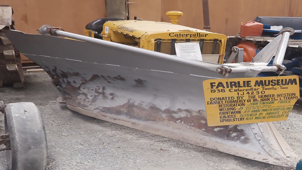 Antique 1938 Caterpillar Twenty Two with a Snow Plowing Blade in ...