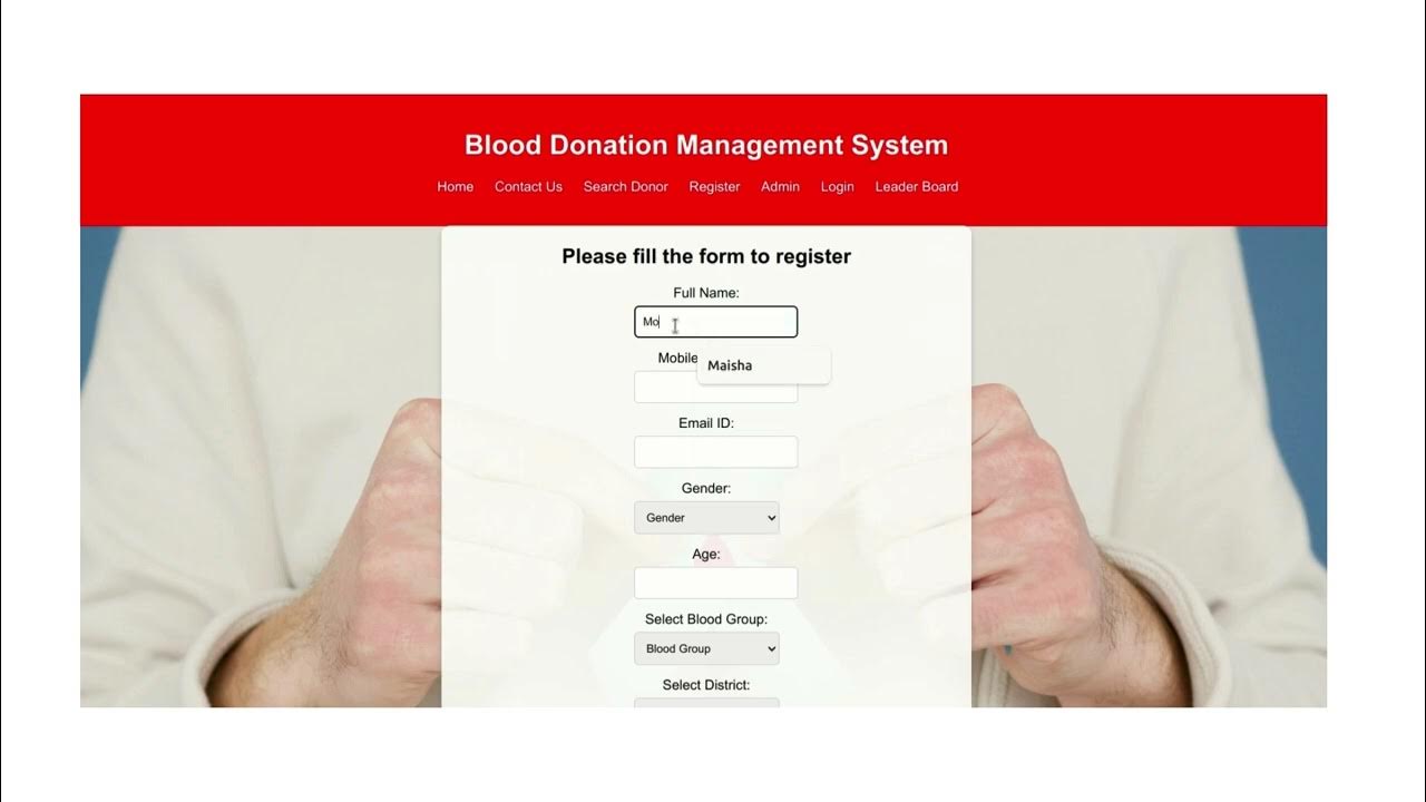 Blood Donation Management System Project - YouTube