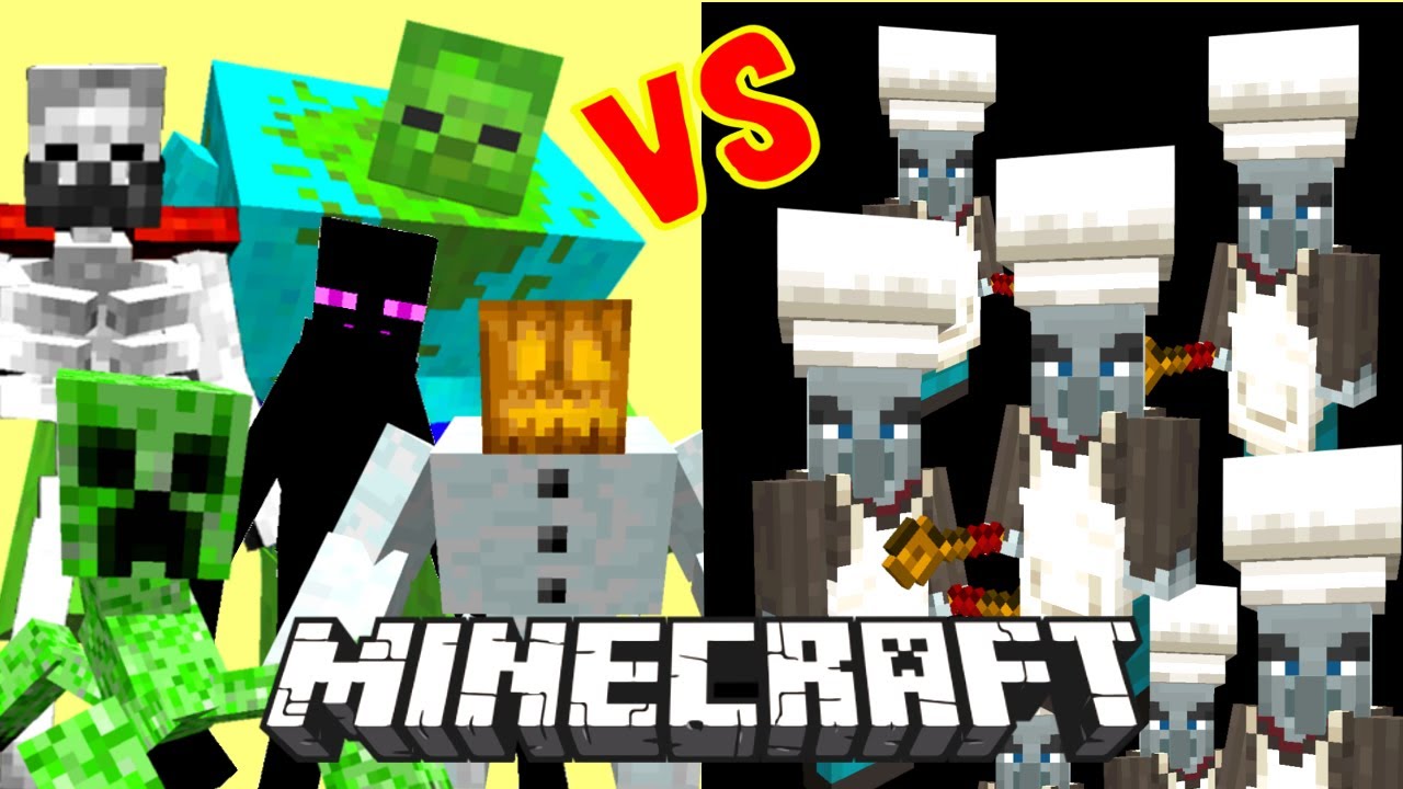 Vindicator Chef Vs. Mutant Monsters in Minecraft - YouTube