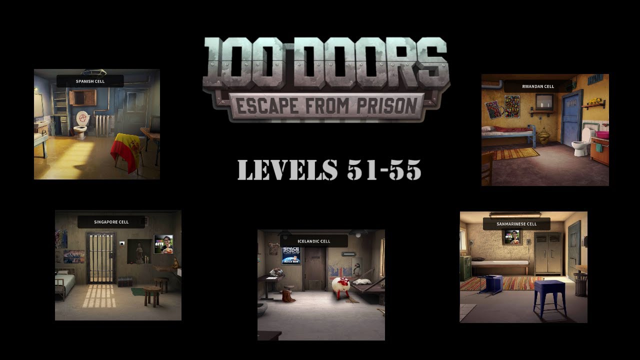 100 doors, Escape from prison, levels 51-55 - YouTube