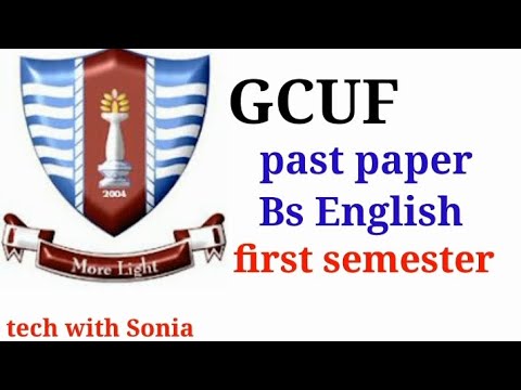 Bs English 1st semester past paper # GCUF # past paper# affiliate ...