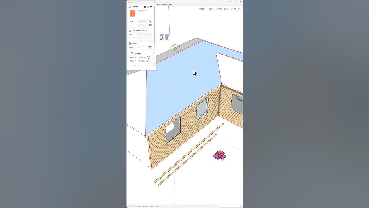 Array And Cut Component On Face In Seconds - #sketchup Plugins - YouTube