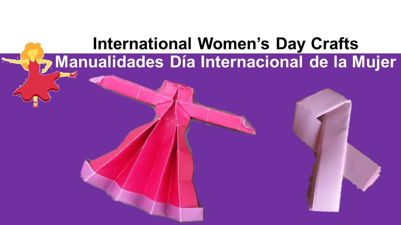 How to Make an Origami Woman 💃 & Ribbon 🎗️, DIY Paper Crafts - Mujer y ...