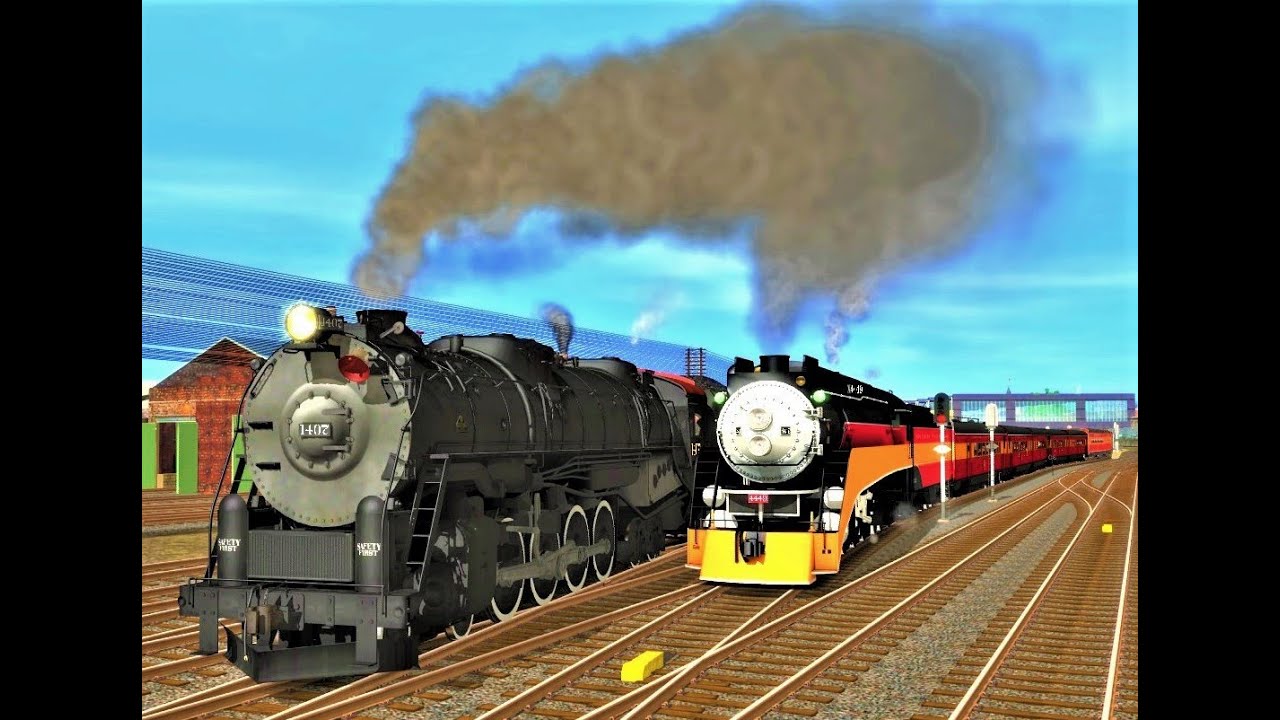 West Maryland Class J vs SP GS-4 Daylight! (Trainz) - YouTube