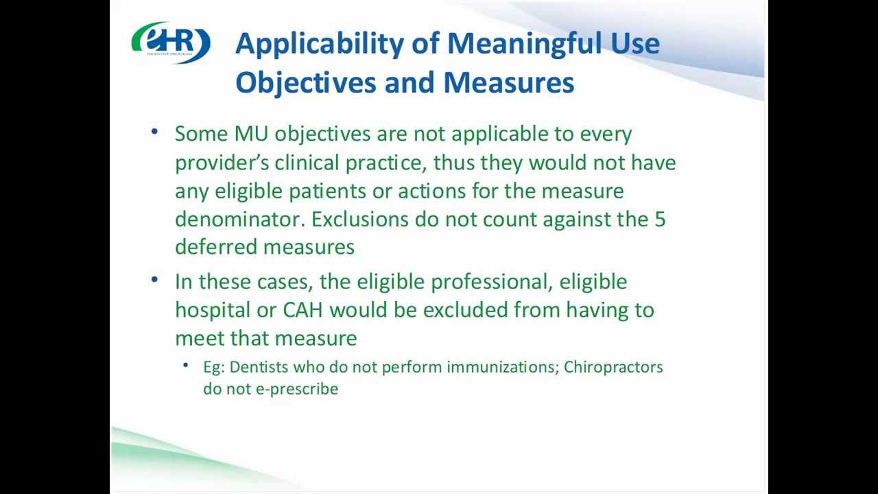 Meaningful Use: CME EHR Registration and Attestation for Eligible ...