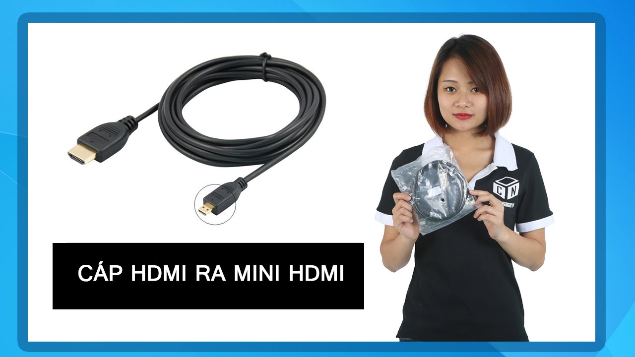Dây cáp HDMI ra mini HDMI cho HDTV đầu male 1.5 mét giá rẻ - YouTube