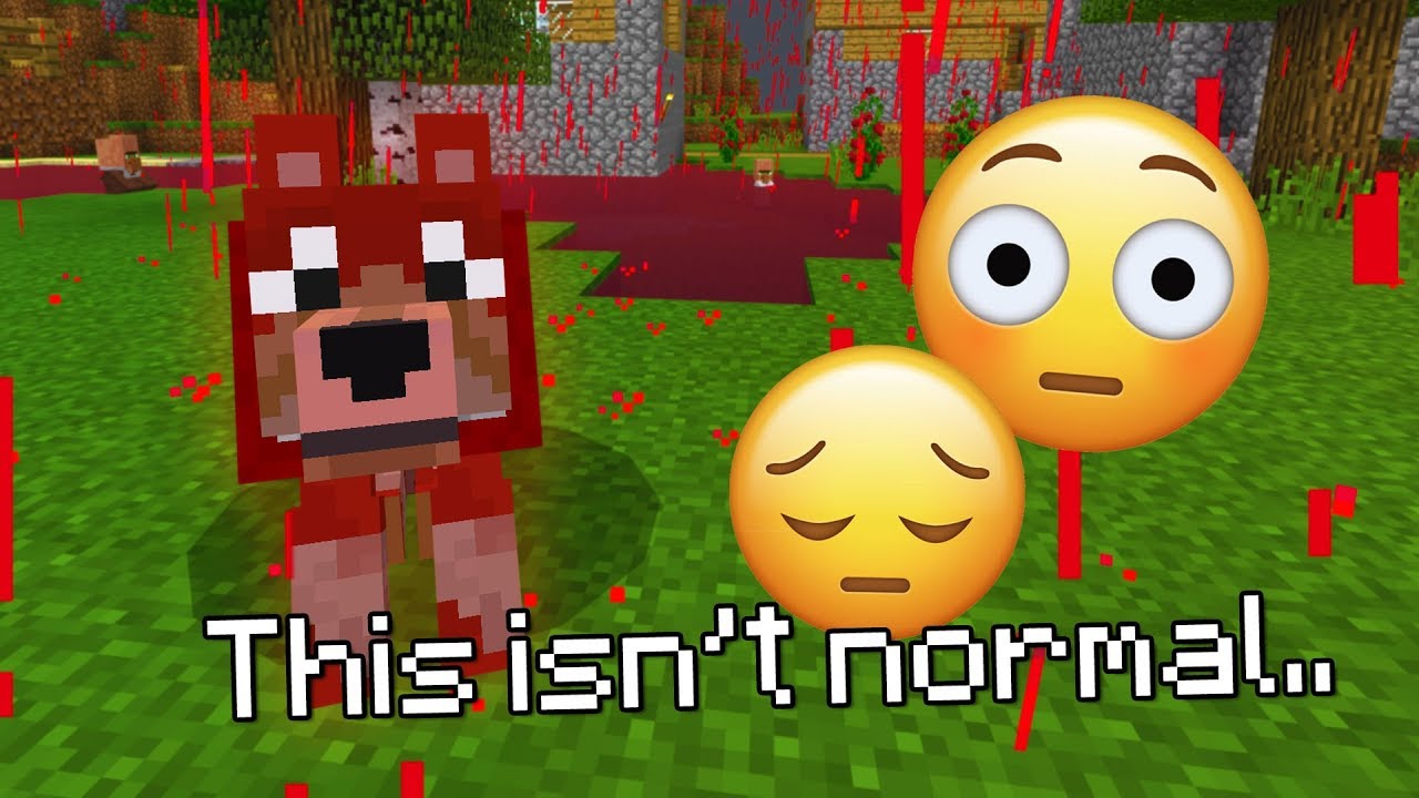 My wolf turned into blood in Minecraft! (Blood.exe World) - YouTube