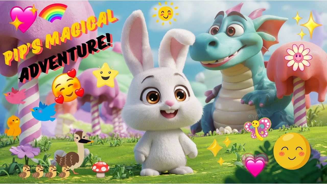 🐰Pip’s Magical Adventure: Dragons, Candy, and Colors Come to Life!🐉🍭# ...