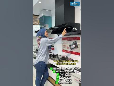 HomePro - Rubine Chimney Hood RCH-CASSERA-90BL - YouTube