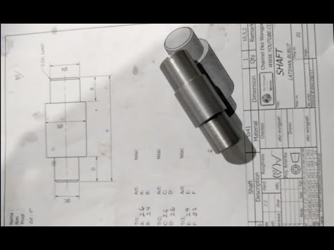 Cara mudah membubut material Latihan 1 - YouTube
