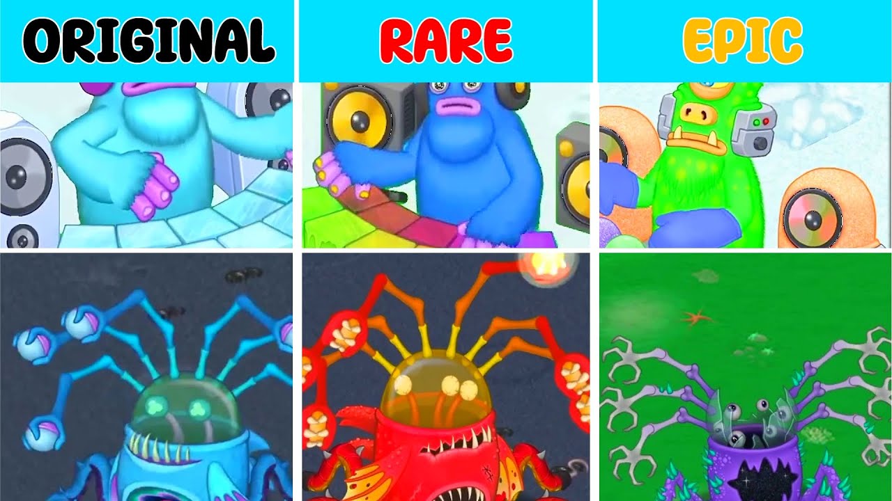 The EPIC MONSTERS Vs RARE MONSTERS Vs ORIGINAL MONSTERS | My Singing ...