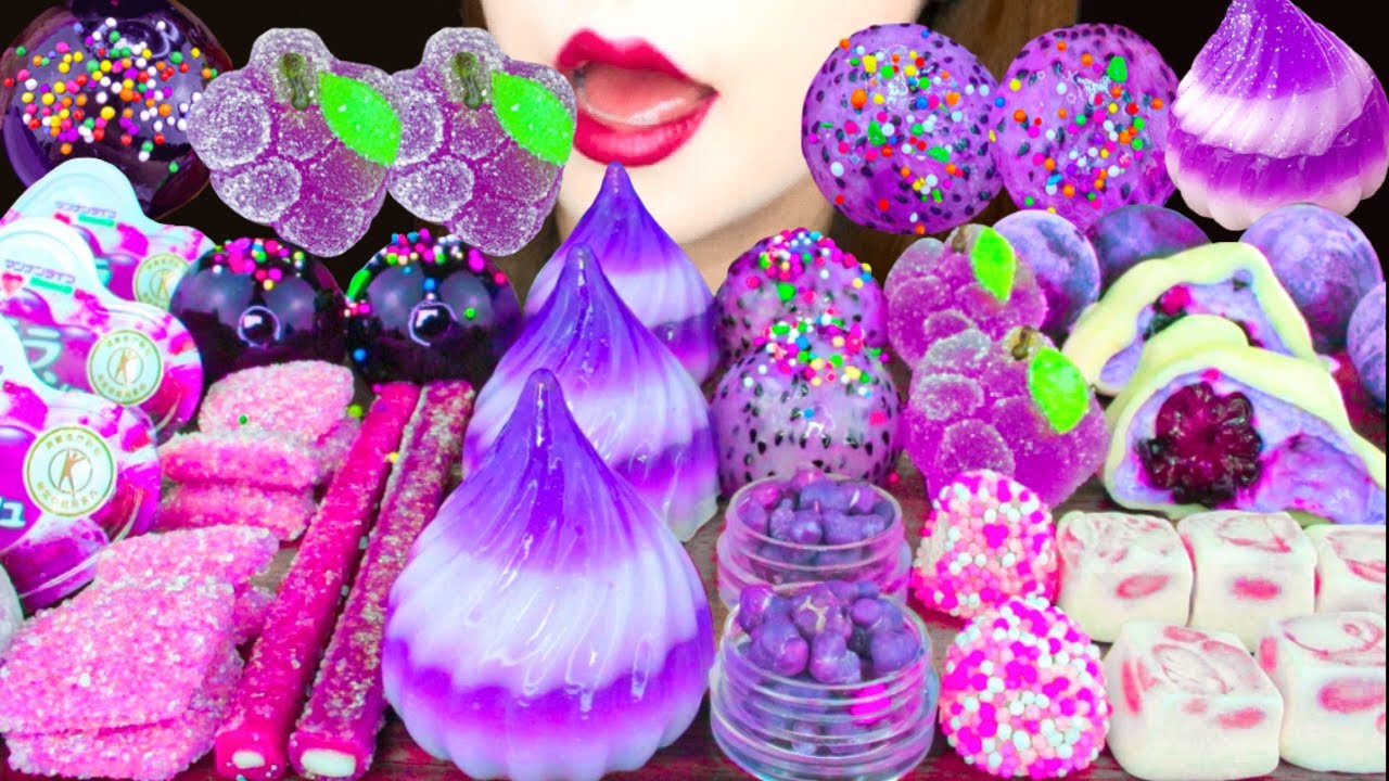 【ASMR】PURPLE DESSERTS 💜MUKBANG 먹방 食べる音 EATING SOUNDS NO TALKING - YouTube