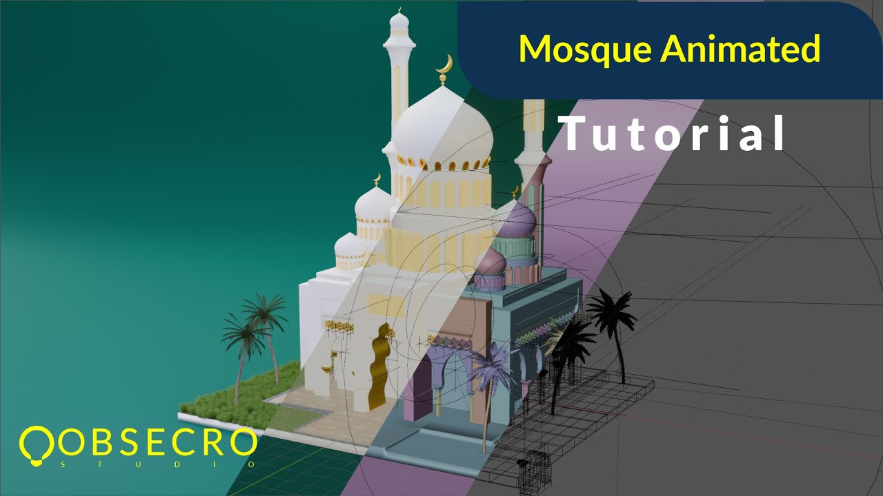Animated Mosque Ramadan Animation Blender Lowpoly Isometric Tutorial ...