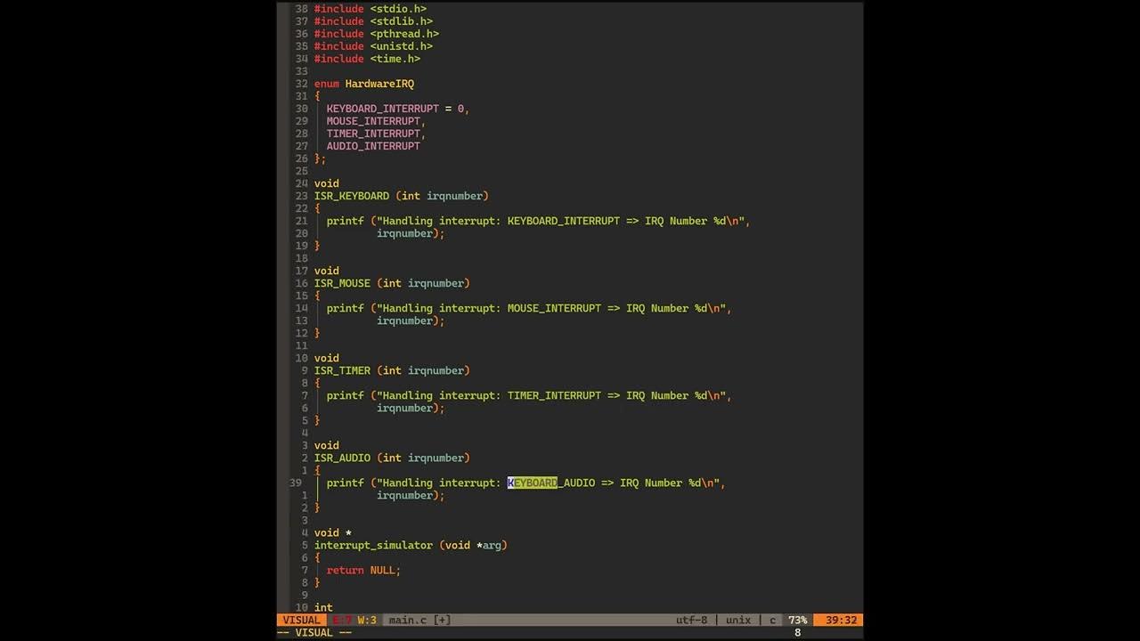How Interrupt Handlers Work: Building a Simple IRQ Simulator in C | System Programming - YouTube