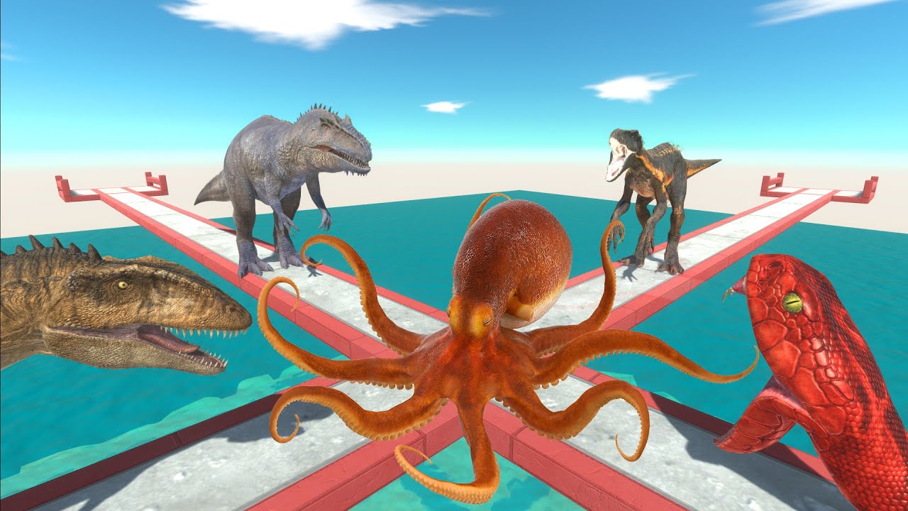 Dinosaurs or Animals - Which ones are Octopus Food? - Animal Revolt ...