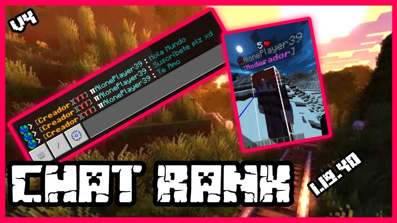 RANGOS bajo el NOMBRE y en CHAT para Minecraft Bedrock 1.19.60 | CHAT ...
