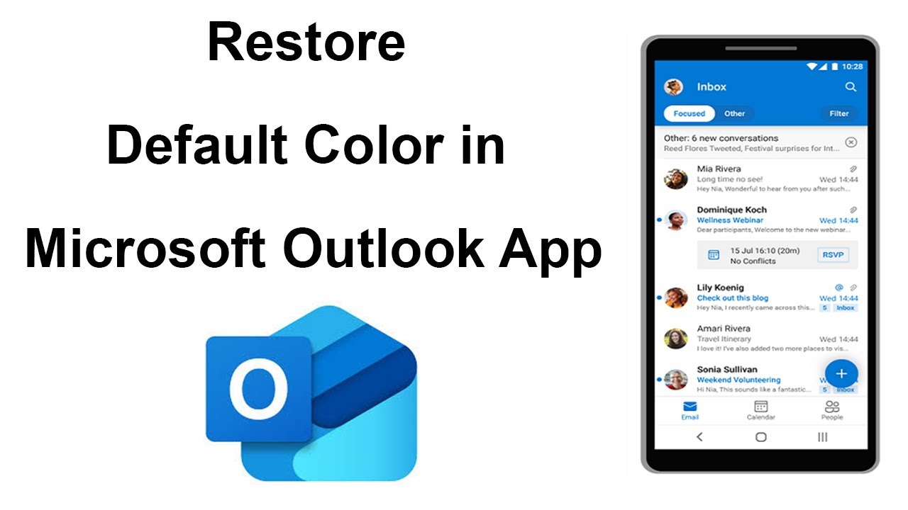 How to Restore Default Color in Microsoft Outlook App? - YouTube