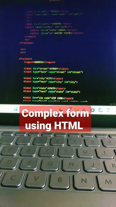 Complex Form Using Html Html Htmltutorial Webdeveloper Webdevelopment Webdev Coding Web