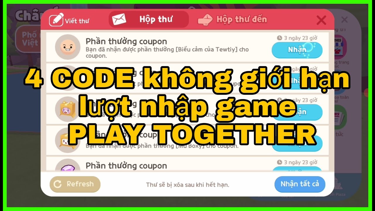 4 Code Không giới hạn lượt nhập Game PLAY TOGETHER - BCC MOD - YouTube