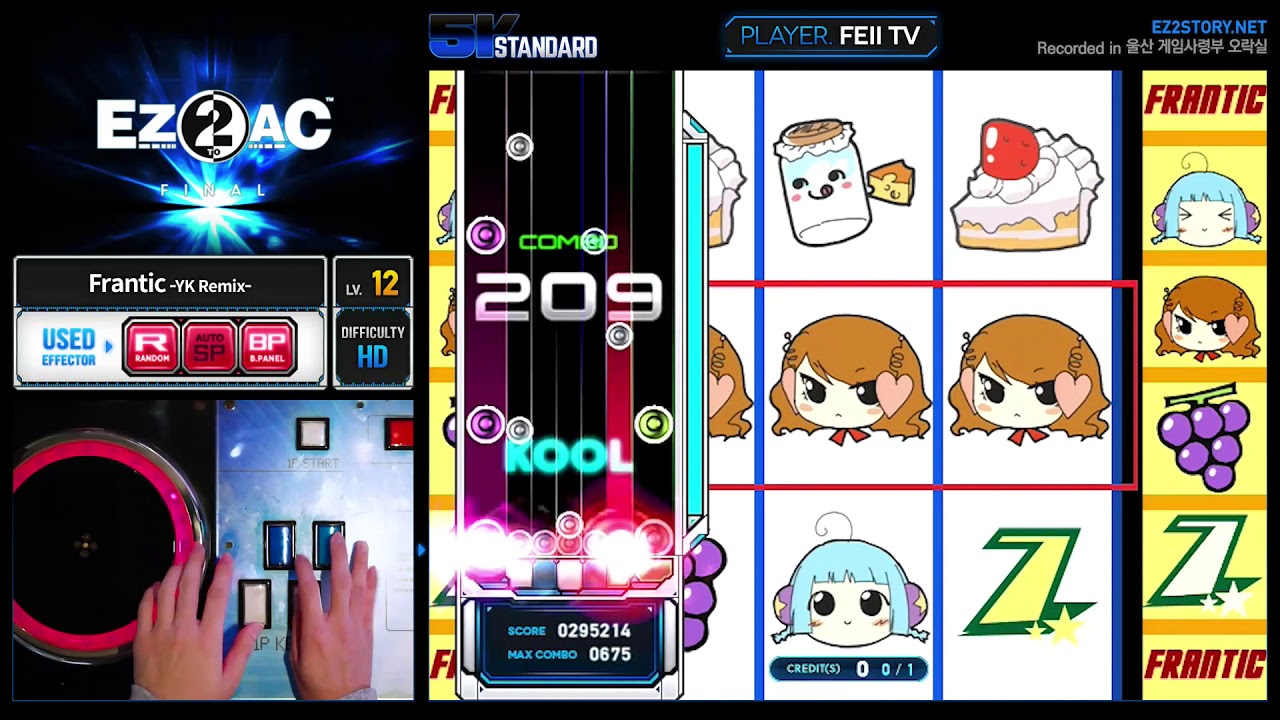 [EZ2AC : FN] 5K (12) Frantic -YK Edit- [HD][Random] - YouTube