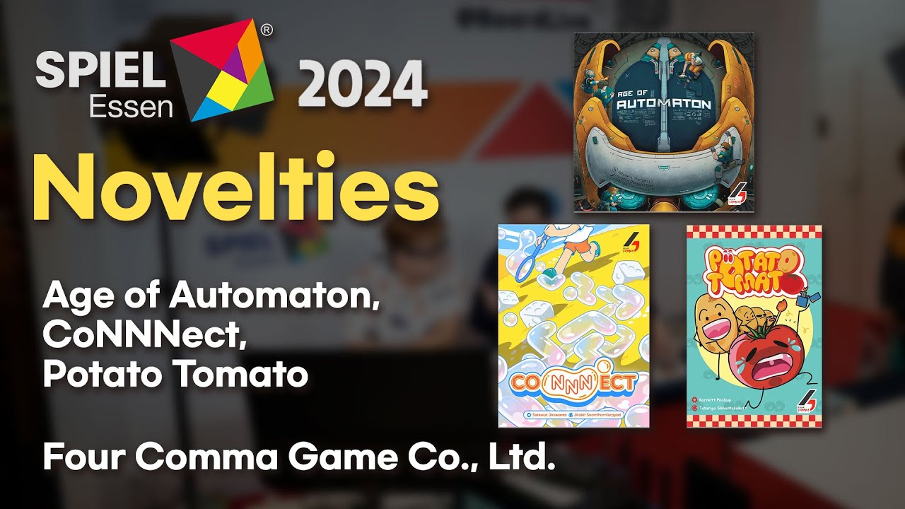 Age of Automaton, CoNNNect, Potato Tomato - Four Comma Game Co , Ltd | Essen Spiel 2024 - YouTube