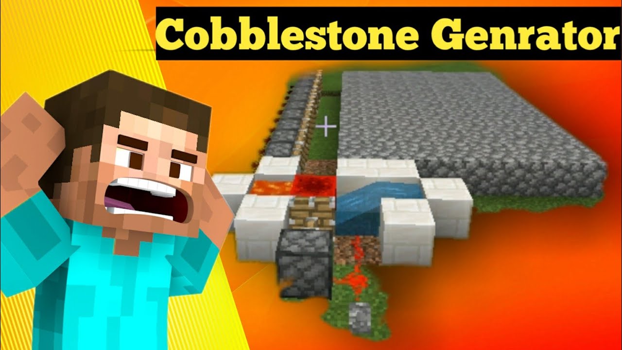 How To Make Automatic cobblestone genrator in Minecraft pe - YouTube