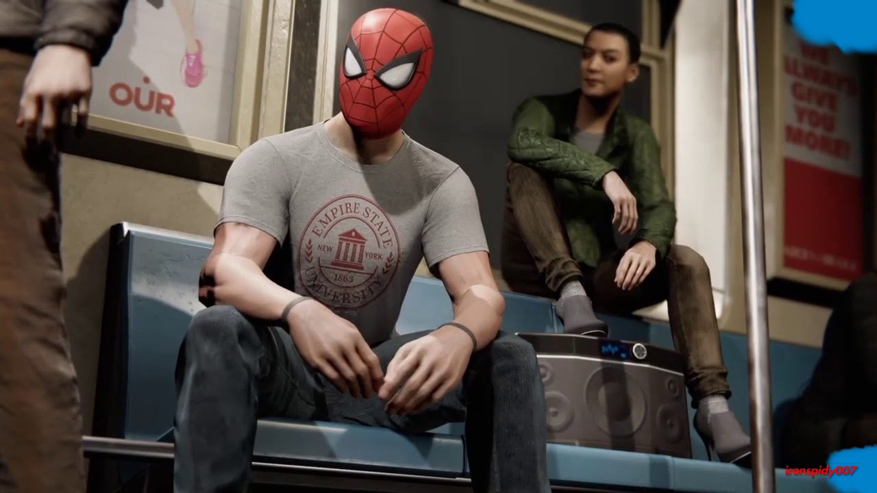 All Spider-Man Suits & Subway Scenes PS4 - YouTube