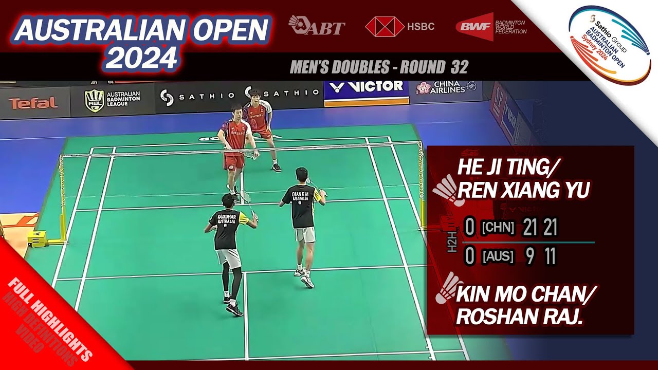 Australian Open 2024 | He Ji Ting / Ren XIang Yu vs Kin Mo Chan ...