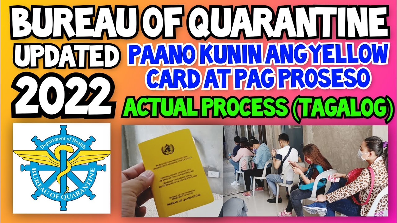 BUREAU OF QUARANTINE: PAANO KUNIN ANG YELLOW CARD AT PAG PROSESO ...