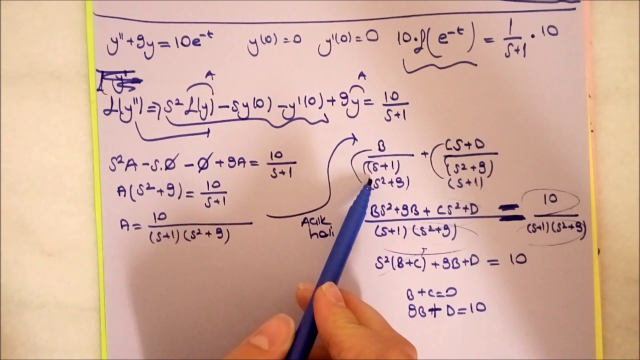 Mühendislik Matematiği - Türevin Laplace dönüşümü - YouTube