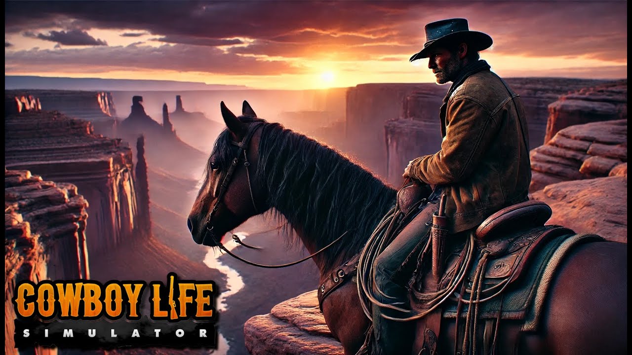Cowboy Life Simulator #3 CHEVAUCHER, AVENTURE ET COUCHER DE SOLEIL ...