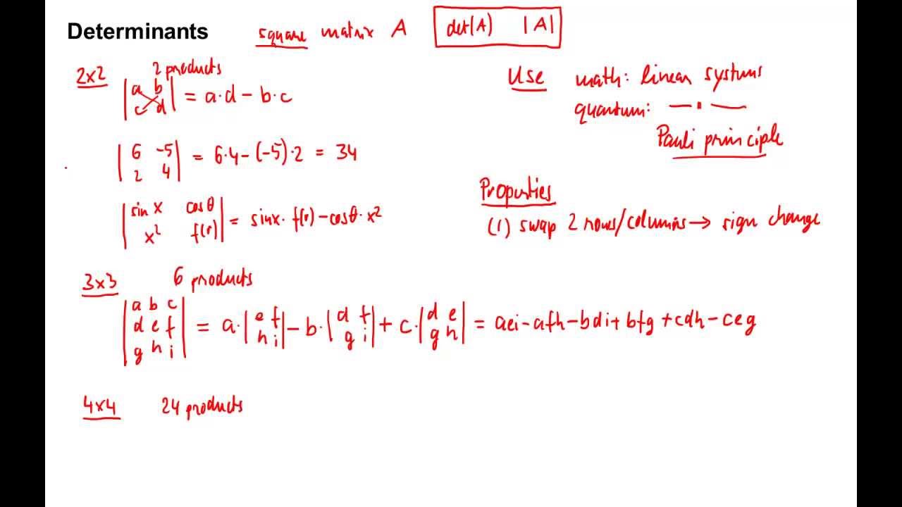455: Determinants - YouTube