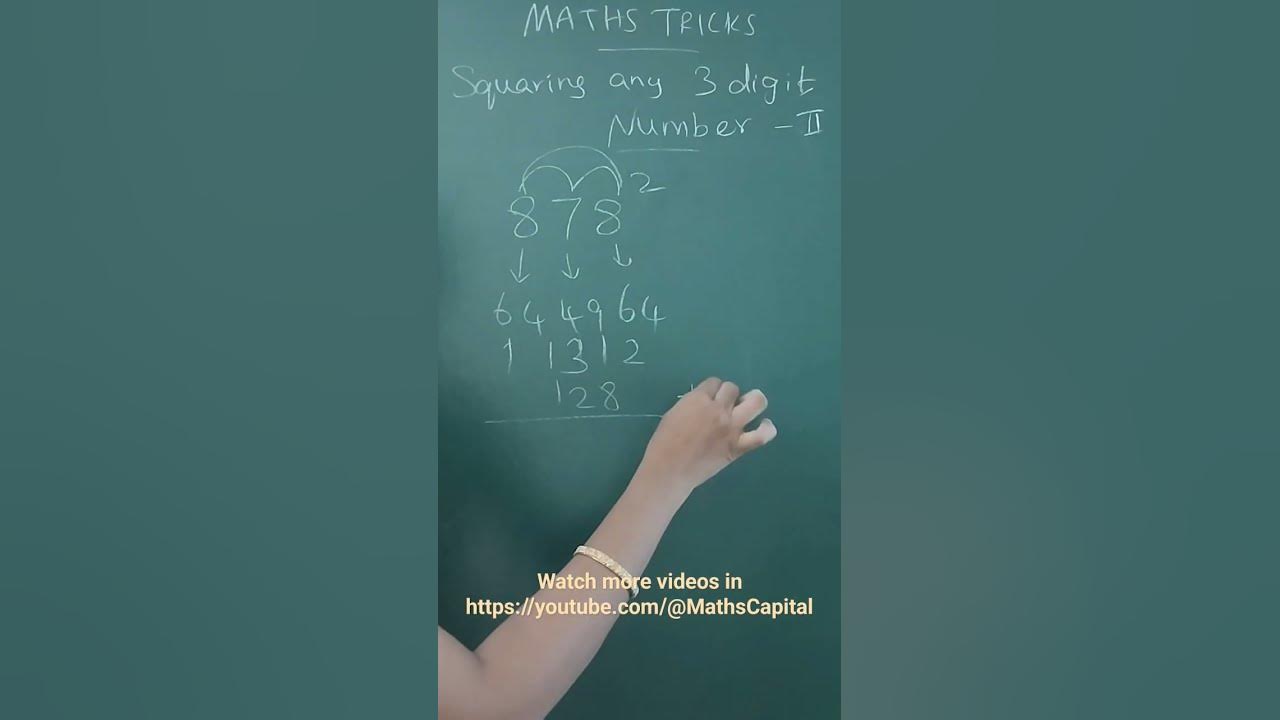 Easy Maths Tricks: Squaring any 3 digit numbers Part 2 https://youtube.com/@MathsCapital - YouTube