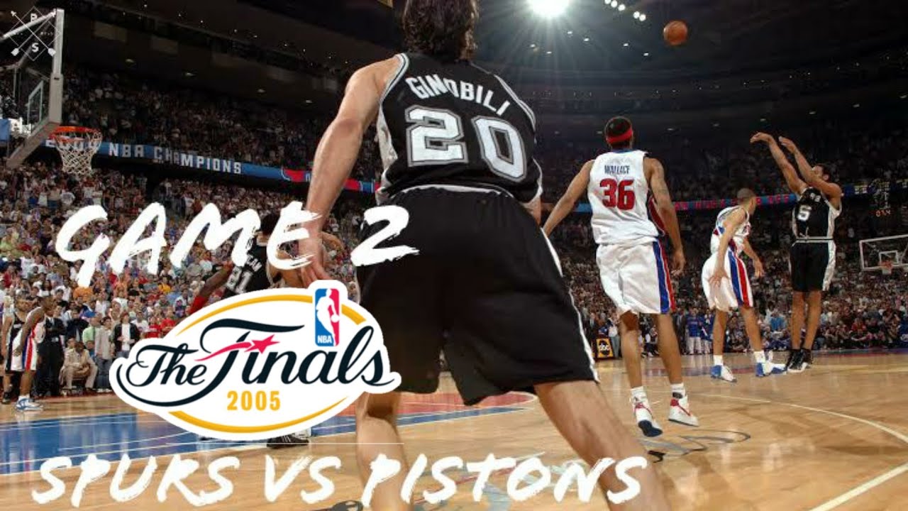 NBA CHAMPIONSHIP 2005 FINALS PISTONS VS SPURS GAME 2 - YouTube