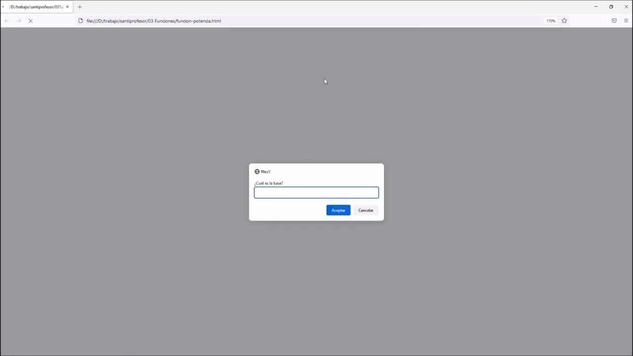 Javascript. Función potencia. Programación en Informática a partir de ...