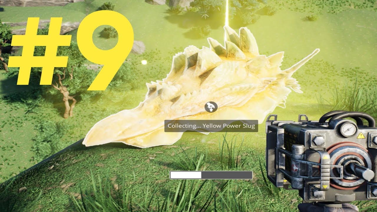 Satisfactory - Tractor & Yellow Slugs - Part 9 - No Commentary - YouTube