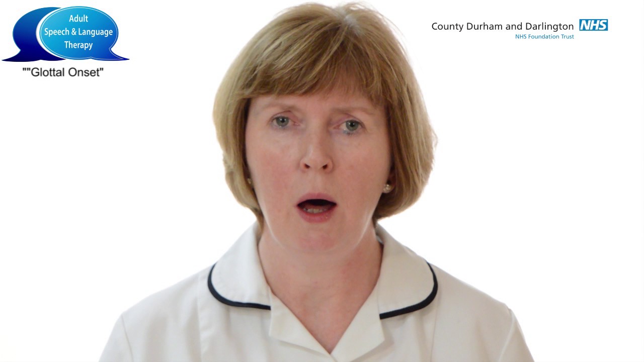 Adult Speech and Language Therapy voice exercises - Glottal Onset - YouTube