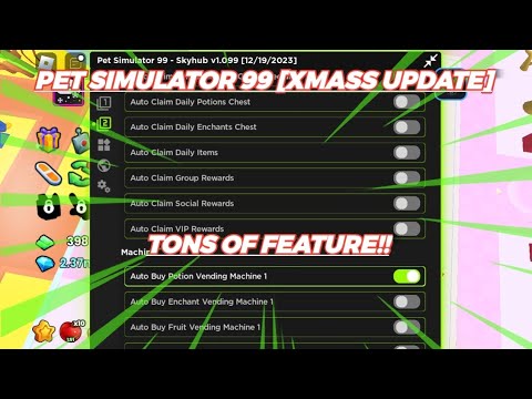 [MOBILE] PET SIMULATOR 99 SCRIPT | XMAS EVENT, AUTOFARM, AUTOHATCH ...