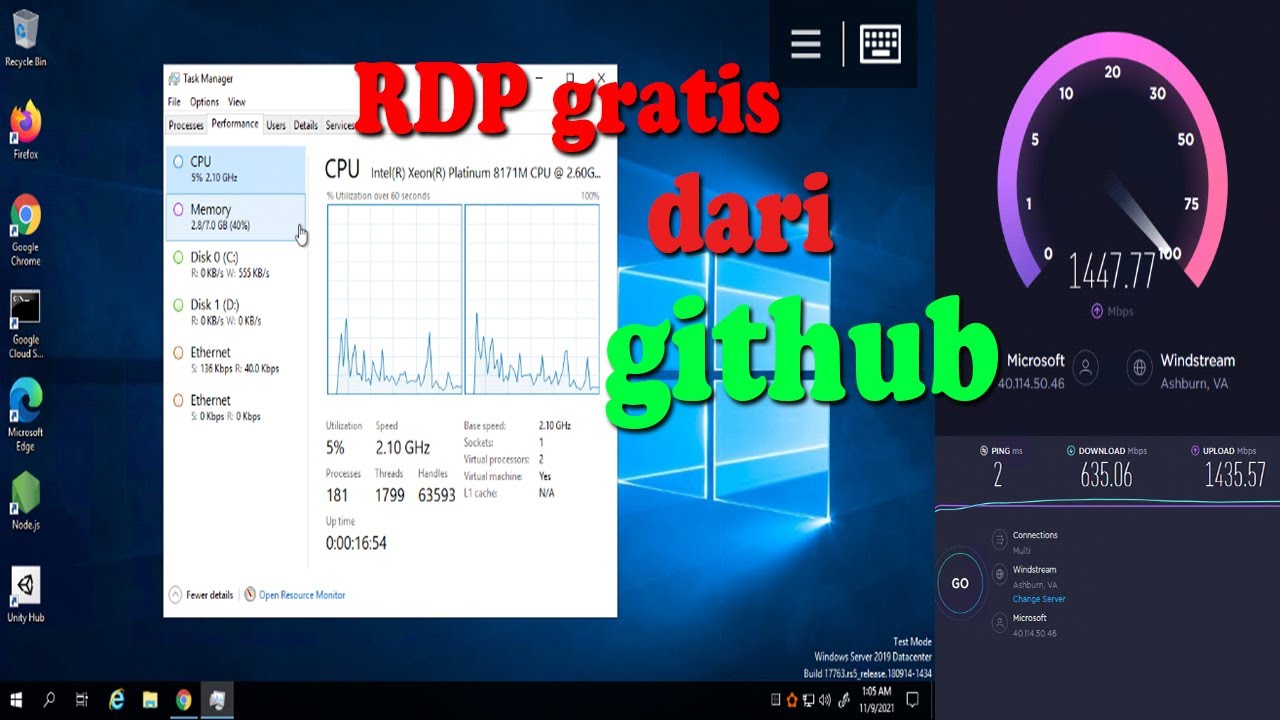 Cara membuat RDP Gratis di Github - YouTube