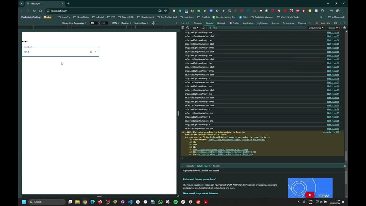 React MUI: Autocomplete, never ever return an Array with Custom Values in filterOptions... BAD ...