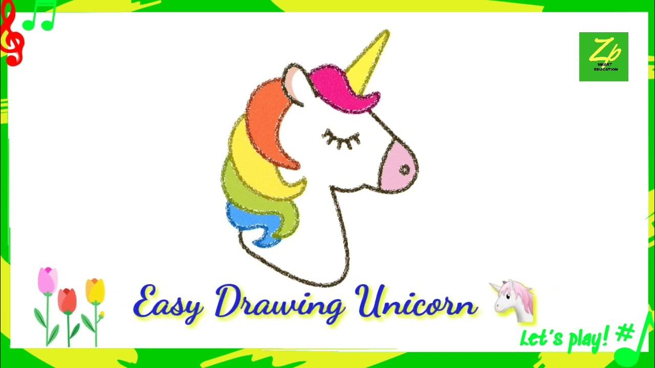 Easy Drawing Unicorn, एकशृंगी घोडा चित्र,How To Draw Unicorn, draw ...