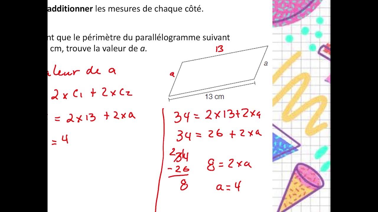 Le périmètre: recherche de mesure manquante - YouTube