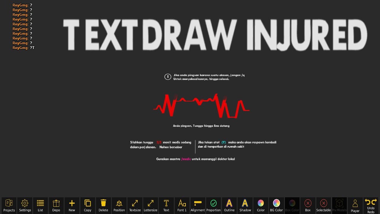 SHARE TEXTDRAW INJURED/DEATH - GTA SAMP - YouTube