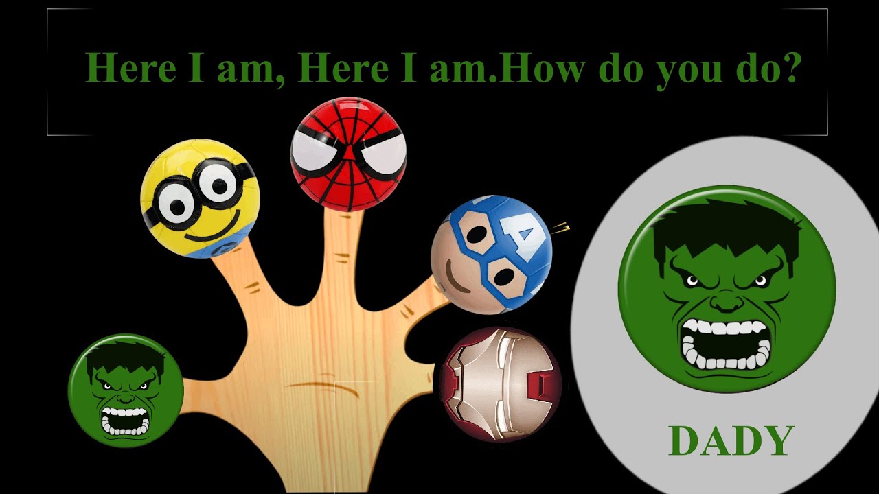 The Finger Family Avengers Family Nursery Rhyme | Avengers Finger ...