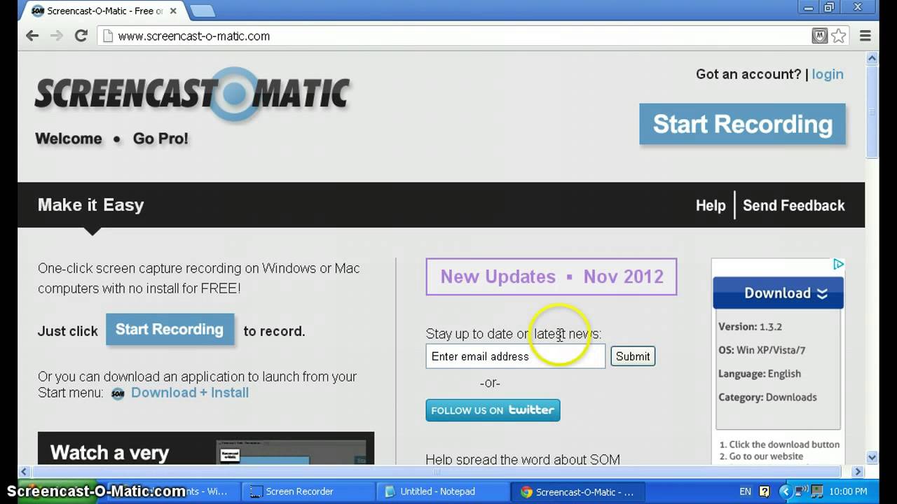 Screen Recorder download (screencast-o-matic) - YouTube