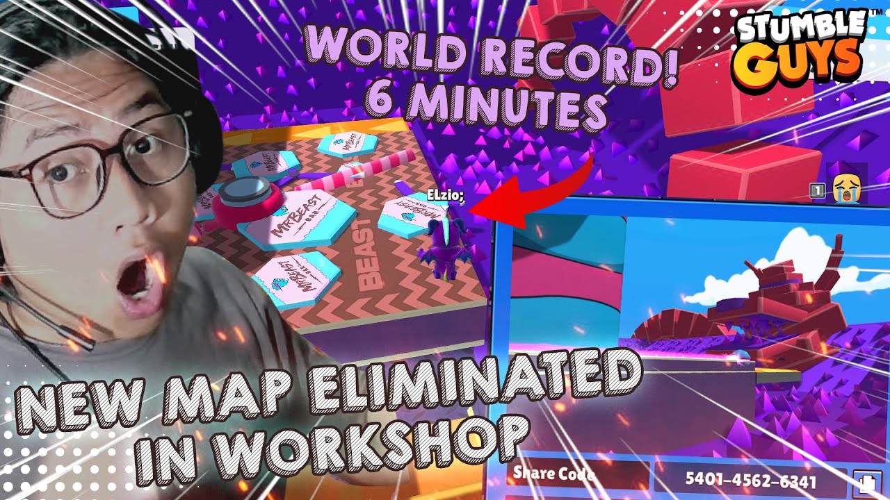 MAP BARU ELIMINATION DI WORKSHOP STUMBLE GUYS ! AUTO WORLD RECORD ...
