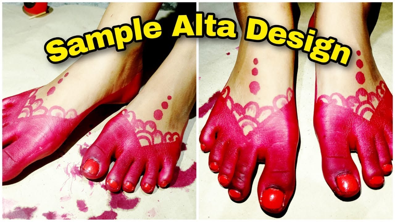 alta design || new alta design || simple Alta design || Durga Puja Alta ...